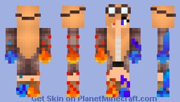Fire and Water Powers Minecraft Skin