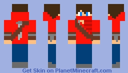 Red Assassin with scarf Minecraft Skin