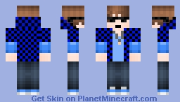 Blue Cool Boy Minecraft Skin