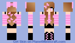 pink cute girl Minecraft Skin
