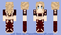Renaissance Gown en Rouge w/Human Minecraft Skin