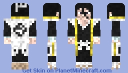 Byakuya Kuchiki ts with Captains Jacket Bleach Minecraft Skin