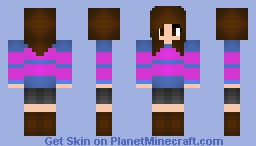 Frisk (Female) Minecraft Skin
