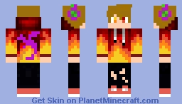 Flaming Pink Dragon Minecraft Skin