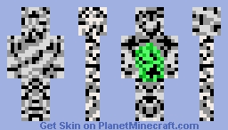 Monotone Creeper In The Sky Minecraft Skin