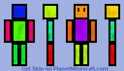 blocky colour man Minecraft Skin