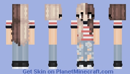 Stripes And Tears Minecraft Skin