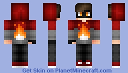 Fire Boy Mask Minecraft Skin