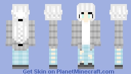 Plaid Silver Braided Hair Minecraft Skin