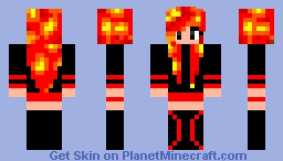 Lava Girl Minecraft Skin