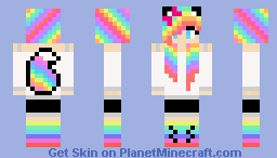 Rainbow Fox/Wolf Minecraft Skin