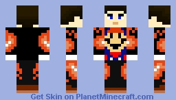 8-Bit Mario with Fire Minecraft Skin