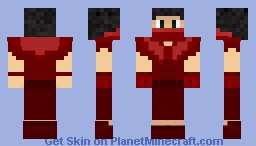 Fire Nation Themed Skin (With Mask) Minecraft Skin