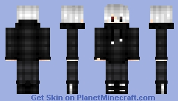 Hoodie with white hair dude Minecraft Skin