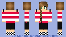 cute braided hair girl Minecraft Skin