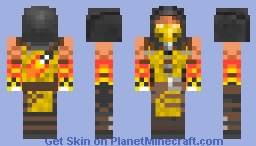 Scorpion (inferno hands, and inferno sword on back) Minecraft Skin