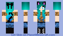 Halloween Cat Girl Minecraft Skin