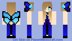 blue butterfly girl Minecraft Skin