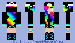 Rainbow girl Minecraft Skin