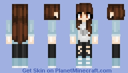 Ripped Jeans and Jean Jackets Minecraft Skin