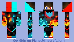 Water and lava fire boii Minecraft Skin