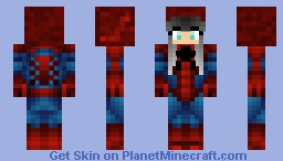 Girl Spider-man costume Minecraft Skin