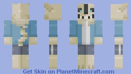 Gaster Blaster Sans {Better in 3d preview} Minecraft Skin