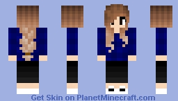 Navy Blue Flannel Minecraft Skin