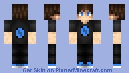 Blue Lightning Shirt Minecraft Skin