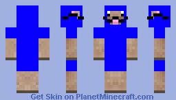 blue sheep with epic mustache Minecraft Skin