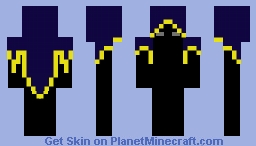 03 | Black Fallen Knight - Dark Robe Minecraft Skin