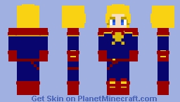 Captain Marvel (Carol) (Marvel) Minecraft Skin