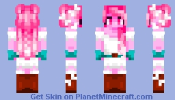 Pink Alien Cow Girl Minecraft Skin