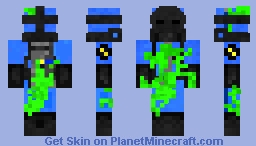 Blue Hazmat Guy Zombie Minecraft Skin