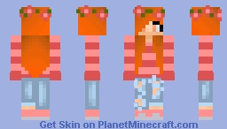 Pink flowers ~ Μ¦↑|〈 Minecraft Skin