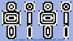 Black and White Lines Minecraft Skin
