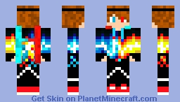 Lightning and fire fuy Minecraft Skin