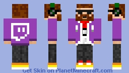 twitch man Minecraft Skin