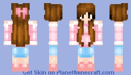 ♦§ξ℘§hεμ♦ Pastel Pink Kawaii Girl ~ Skin Remake Minecraft Skin