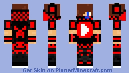 youtuber red Minecraft Skin