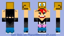 Markiplier holding Tiny Box Tim Minecraft Skin