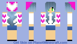 Heart girl Minecraft Skin