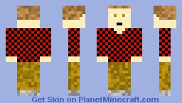guy wearing plaid Minecraft Skin