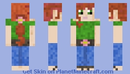 Flower Ponytail Minecraft Skin