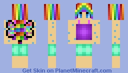 Rainbow Girl Minecraft Skin