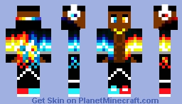 Fire and Ice Gamer Minecraft Skin