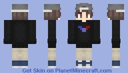 Gray hat Minecraft Skin