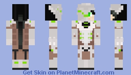 Genji Girl with broken mask |Overwatch Minecraft Skin
