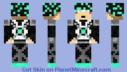Half Cyborg Diamond Assassin Minecraft Skin