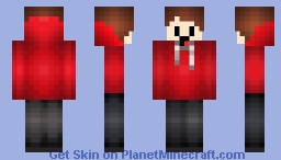 Red Hoodie Derp Minecraft Skin